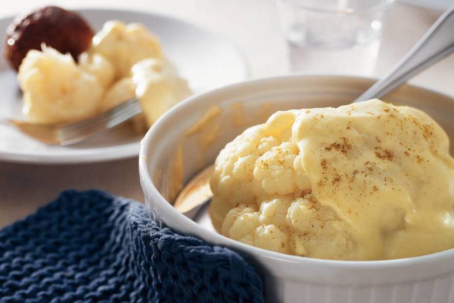 Coliflor Con Salsa De Queso Y Comino - Receta Hoy