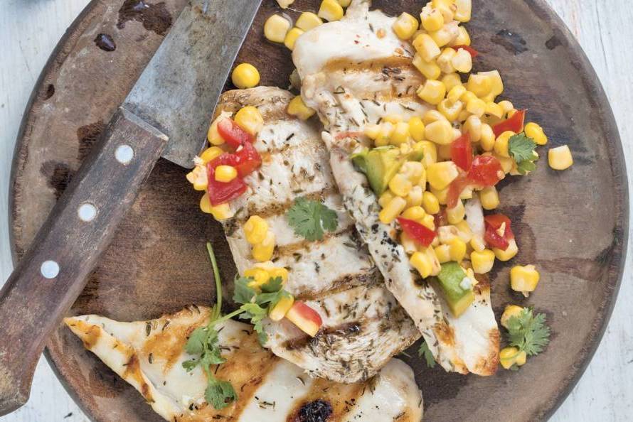 Pollo A La Parrilla Con Aguacate Y Maíz - Receta Hoy