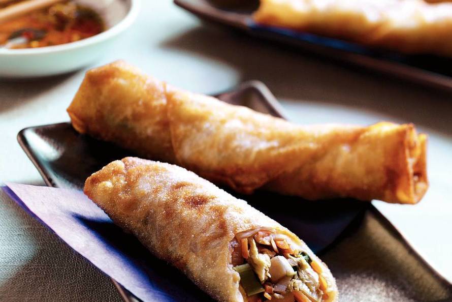 Rollo de primavera con vieiras - Receta Hoy