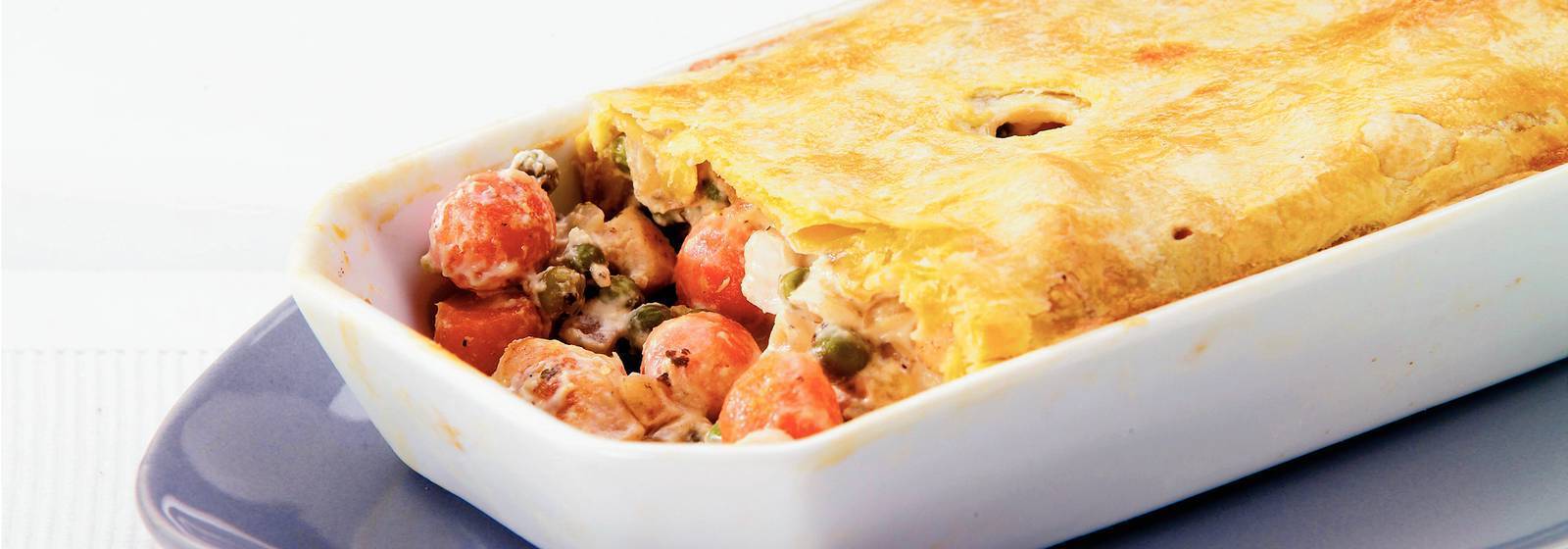 Pastel con pollo y verduras - Receta Hoy