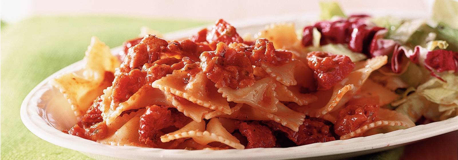 Pasta con salami - Receta Hoy