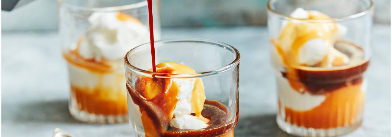 Affogato Con Salsa Dulce De Coco Y Coco - Receta Hoy